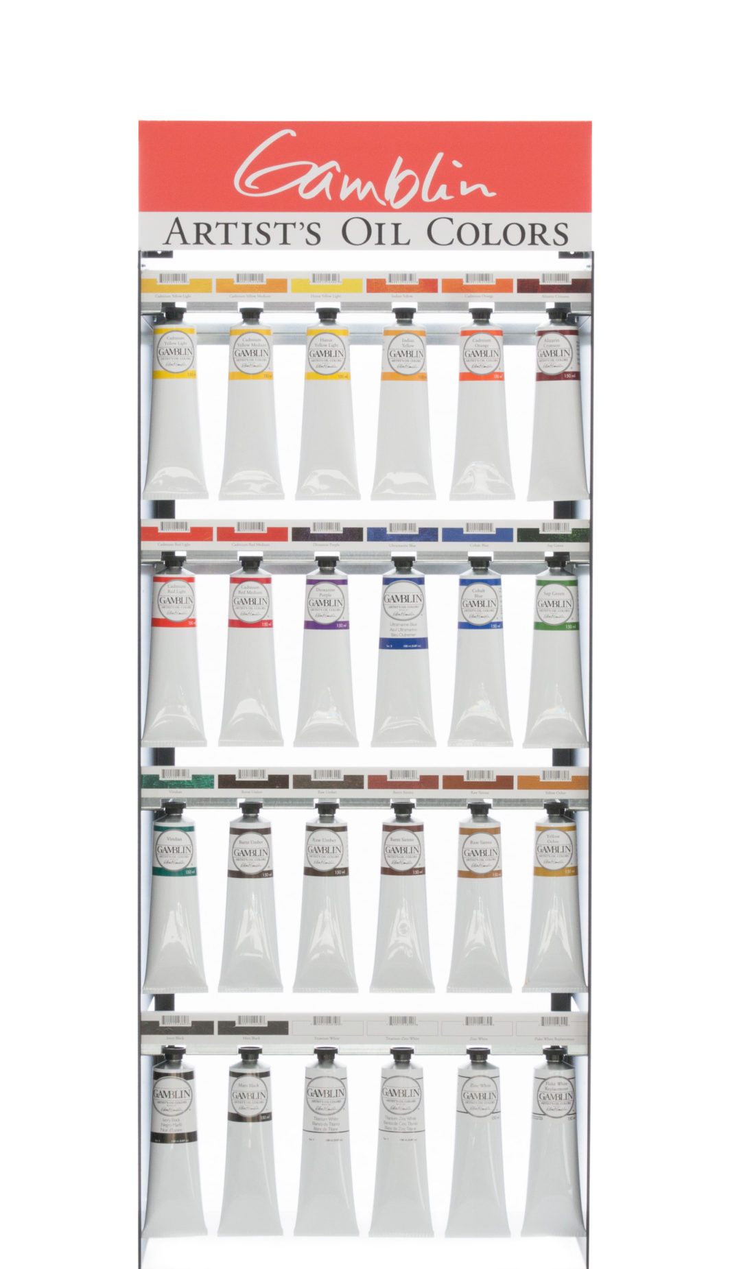 Gamblin Artist Colors retail store product assortments